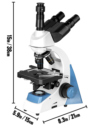 Vevor Trinocular Compound Microscope Compound Light Microscope 40x ...