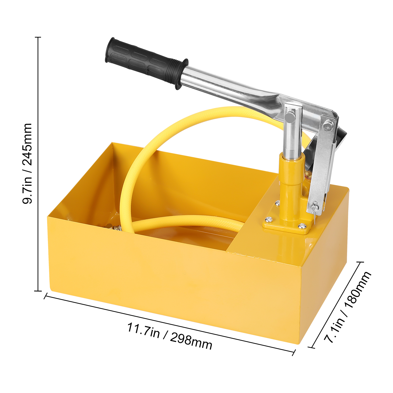 VEVOR Hydrostatic Test Pump, Max 25 bar/362 PSI, Single Valve Hydraulic ...