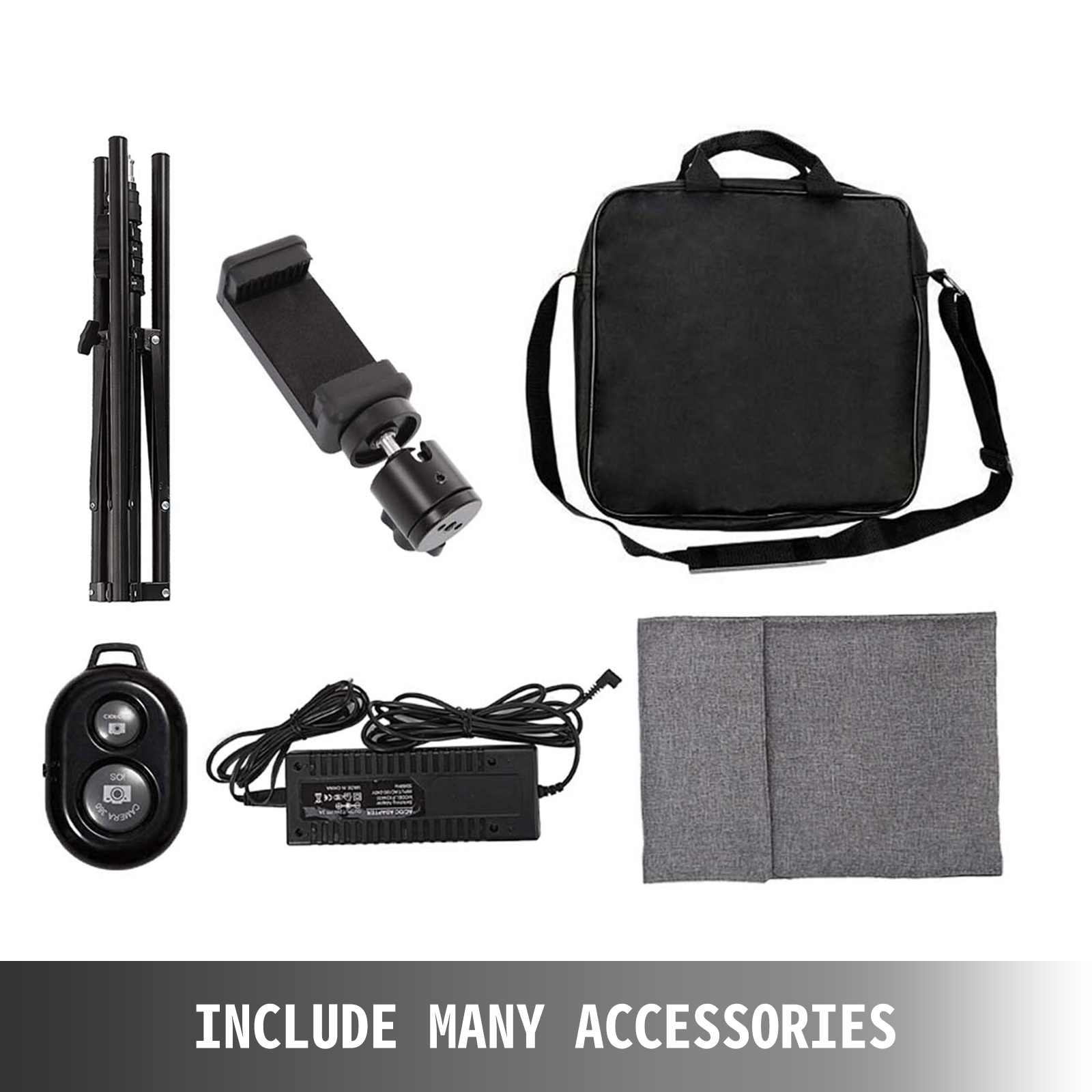 19" Dimmable LED Ring Light Diffuser 2700K-5500K W/ Adjustable Stand ...