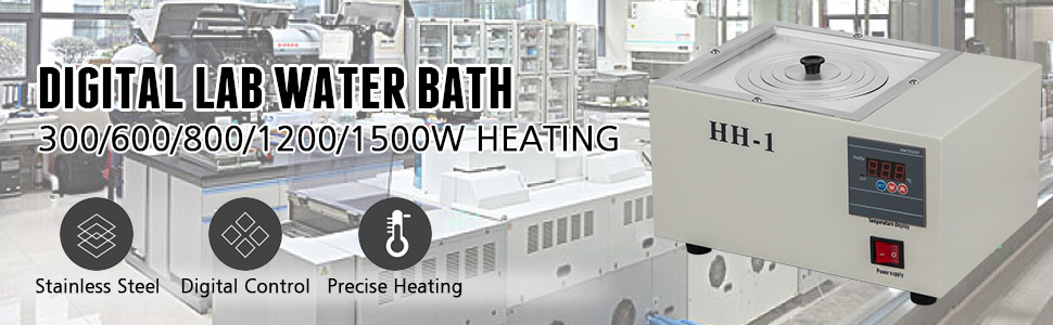 Water Bath Lab Water Bath 300W Thermostatic Heat Distillation Drying ...