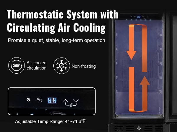 VEVOR Wine Cooler, 30 Bottles Capacity Under Counter Built-in or ...