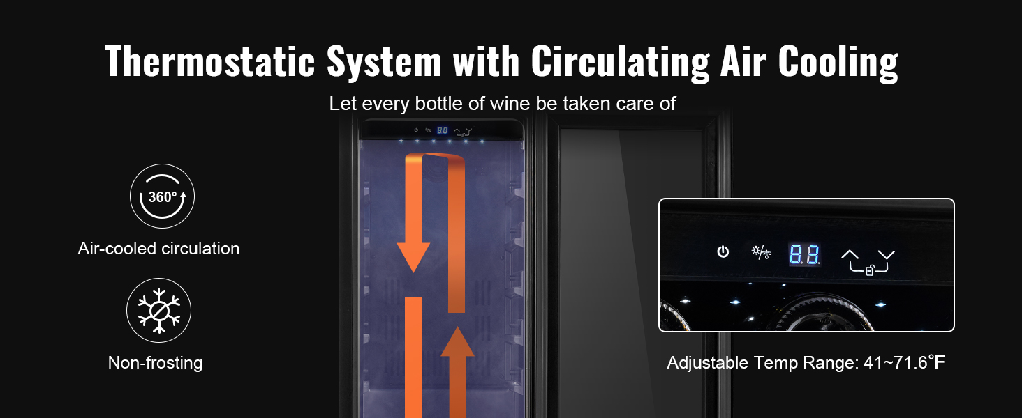 VEVOR Wine Cooler, 30 Bottles Capacity Under Counter Built-in or ...
