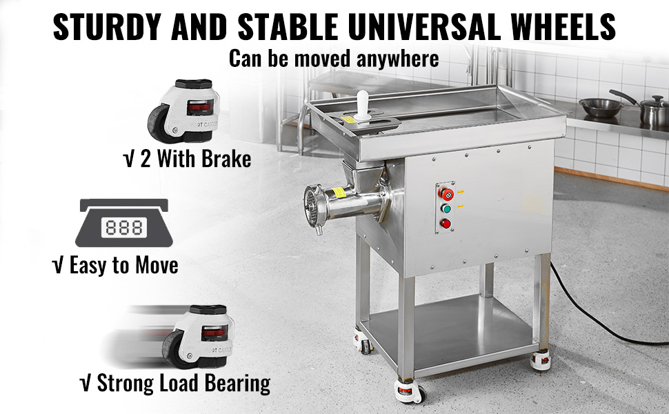 VEVOR Commercial Electric Meat Grinder 22Lb/Min 2200W Industrial Cabinet Grinder | VEVOR US