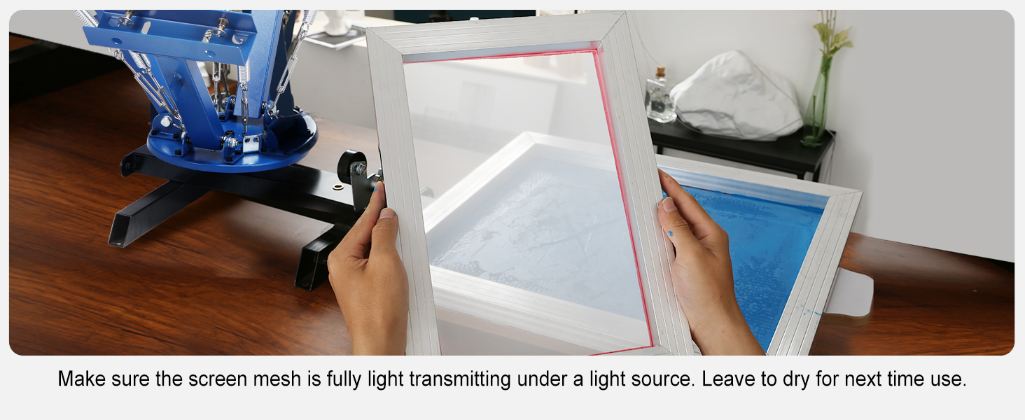 VEVOR Screen Printing Kit, 6 Pieces Aluminum Silk Screen Printing ...