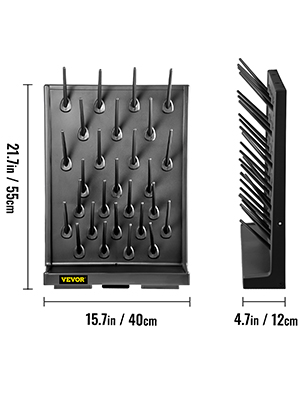 VEVOR Drying Rack for Lab Glassware Rack 27 Pegs PP Wall Glassware ...