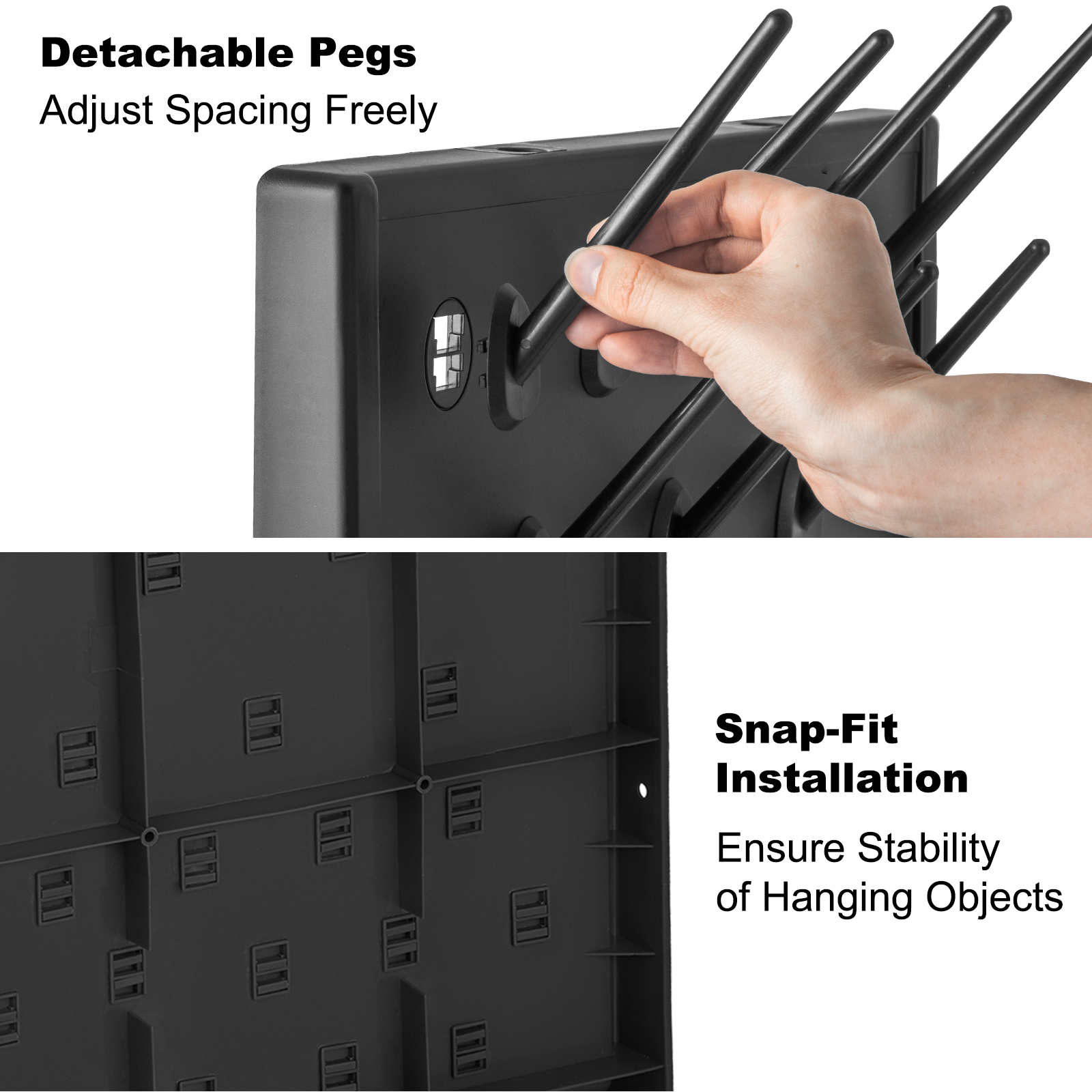 VEVOR Drying Rack for Lab Glassware Rack 27 Pegs PP Wall Glassware ...