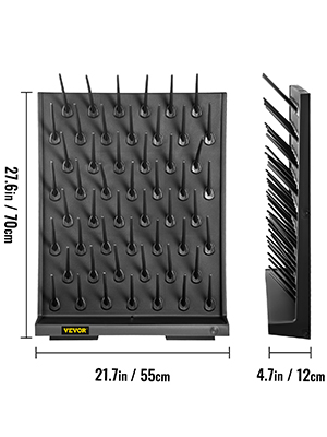 VEVOR Drying Rack for Lab 52 Pegs Lab Glassware Rack PP Material ...