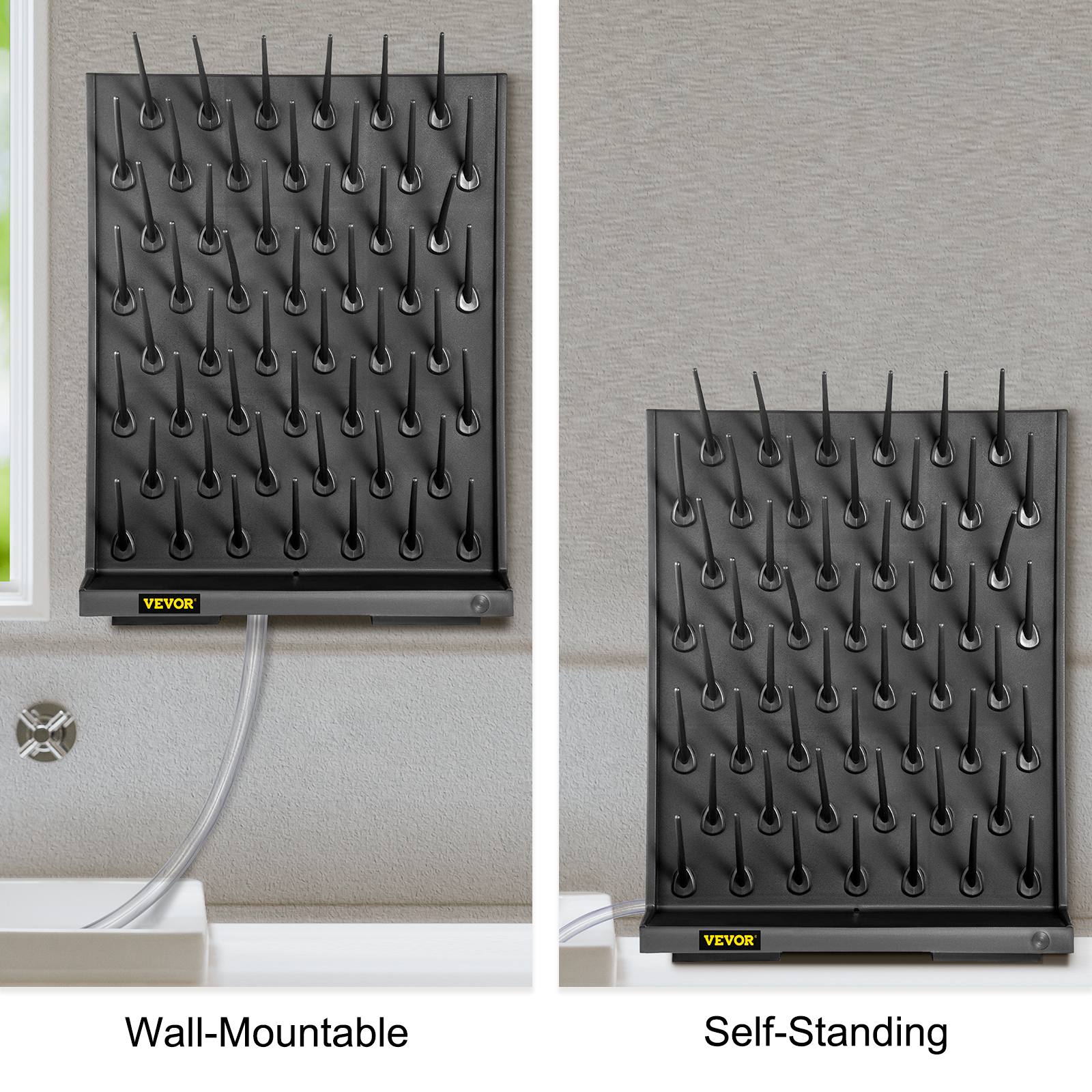 VEVOR Drying Rack for Lab 52 Pegs Lab Glassware Rack PP Material ...