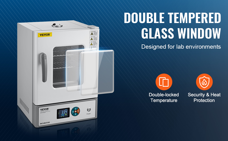 VEVOR Microbiological Lab Incubator 20L Precise Temp Control from 0°C ...