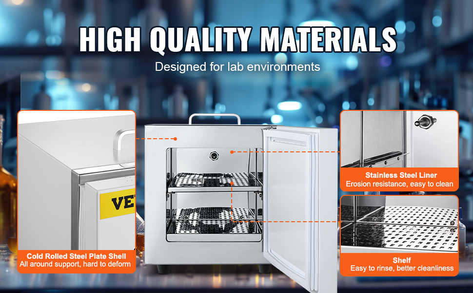 VEVOR Microbiological Lab Incubator 6L Precise Temp Control from 0°C to ...