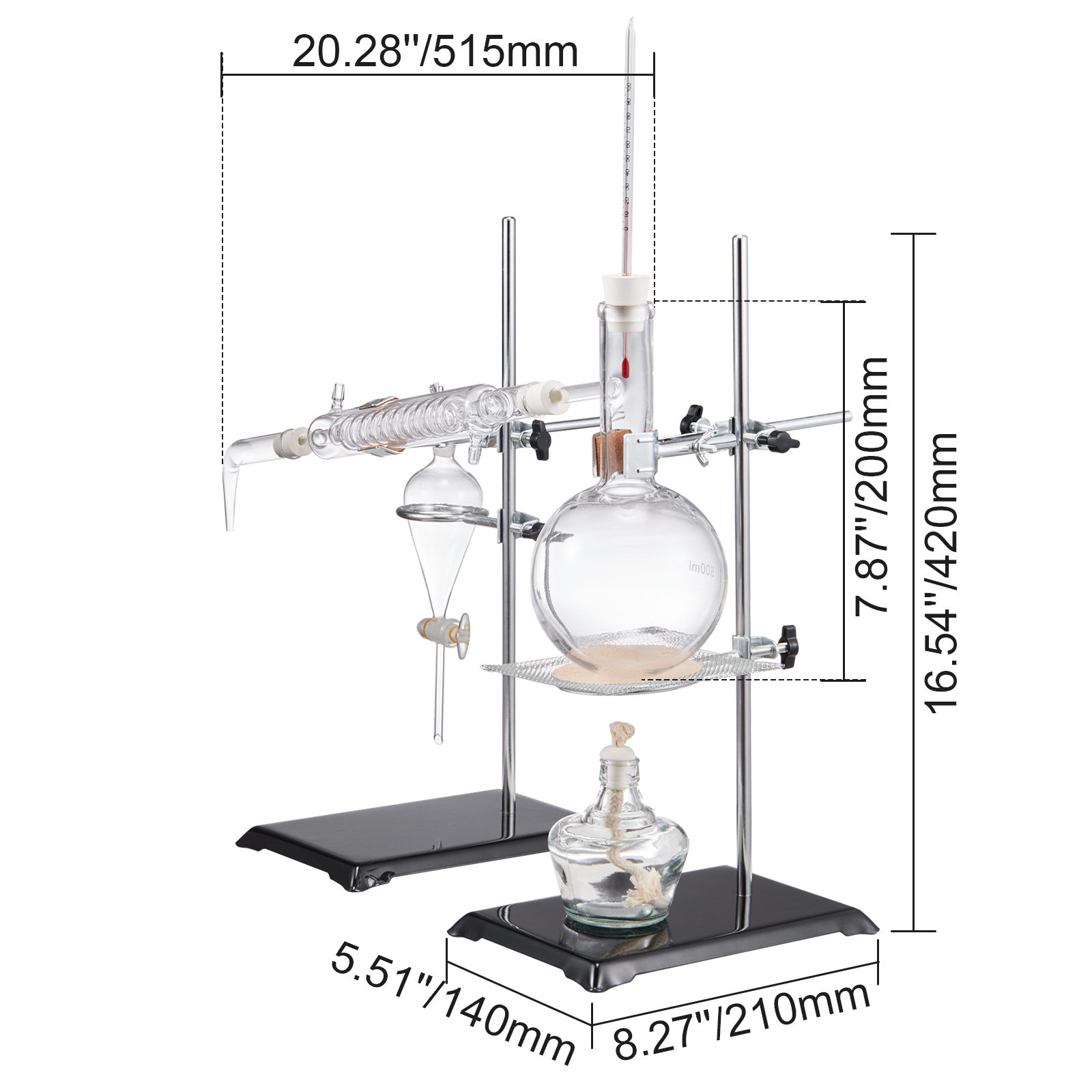Mophorn Essential Oil Distillation Kit, 500ml Distillation Apparatus, 3 ...