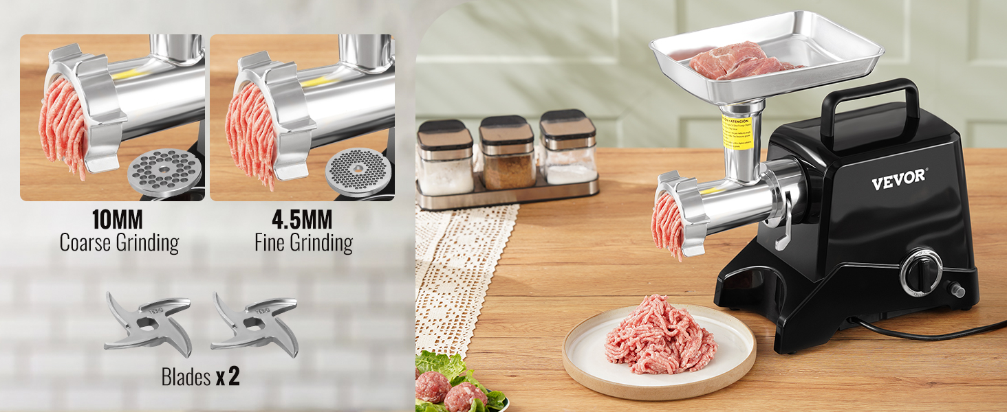 VEVOR Commercial Electric Meat Grinder 2.27Kg/Min Sausage Stuffer ...