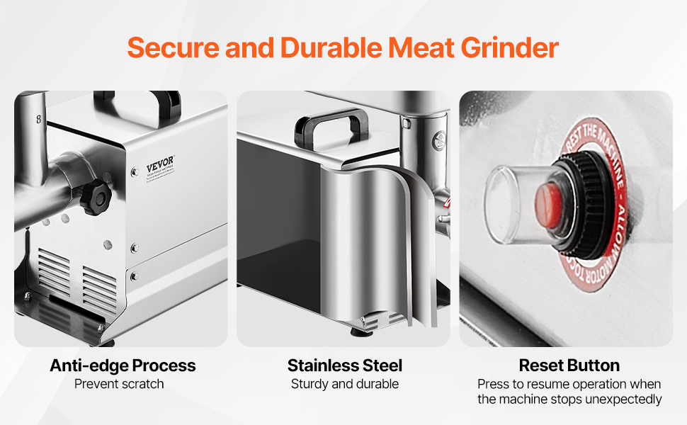 Commercial Electric Meat Grinder 7 Lbs/Min Sausage Stuffer Maker ...