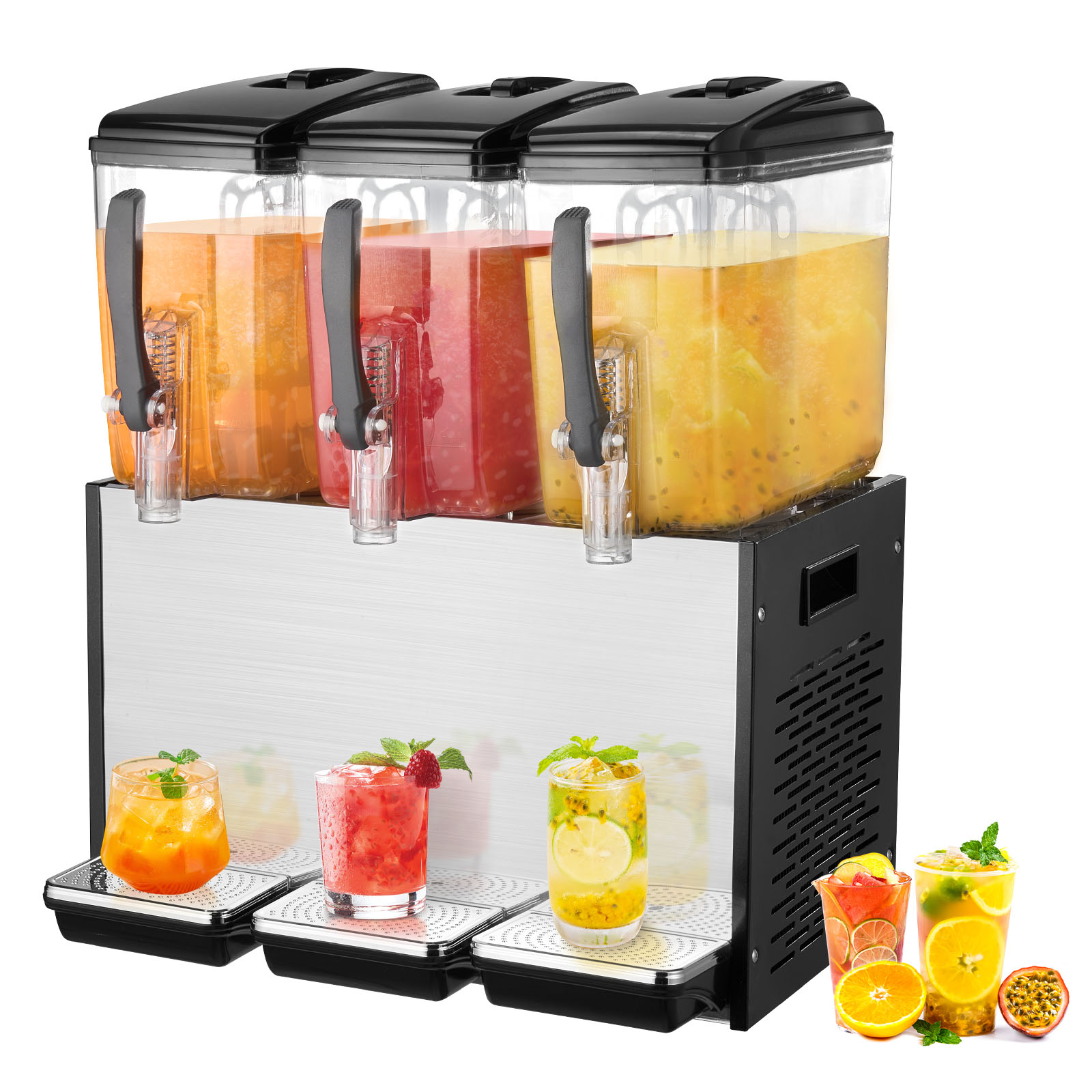 Commercial Beverage Dispenser Cold Juice Ice Drink Dispenser 1/2/3/4 ...