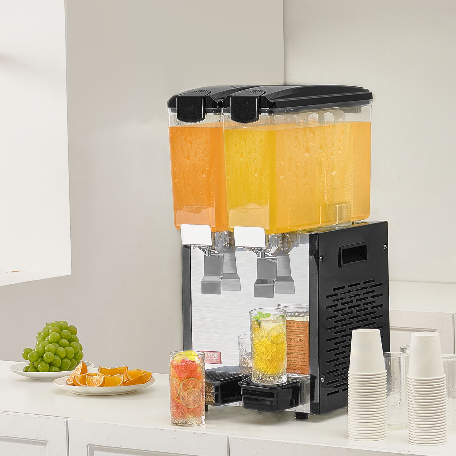 Commercial Beverage Dispenser Cold Juice Ice Drink Dispenser 1/2/3/4 ...