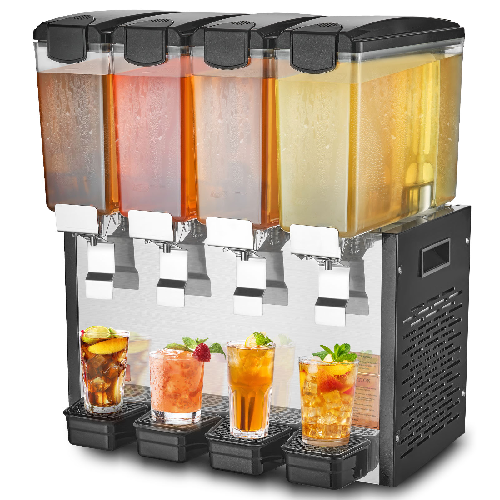 Commercial Beverage Dispenser Cold Juice Ice Drink Dispenser 1/2/3/4 ...