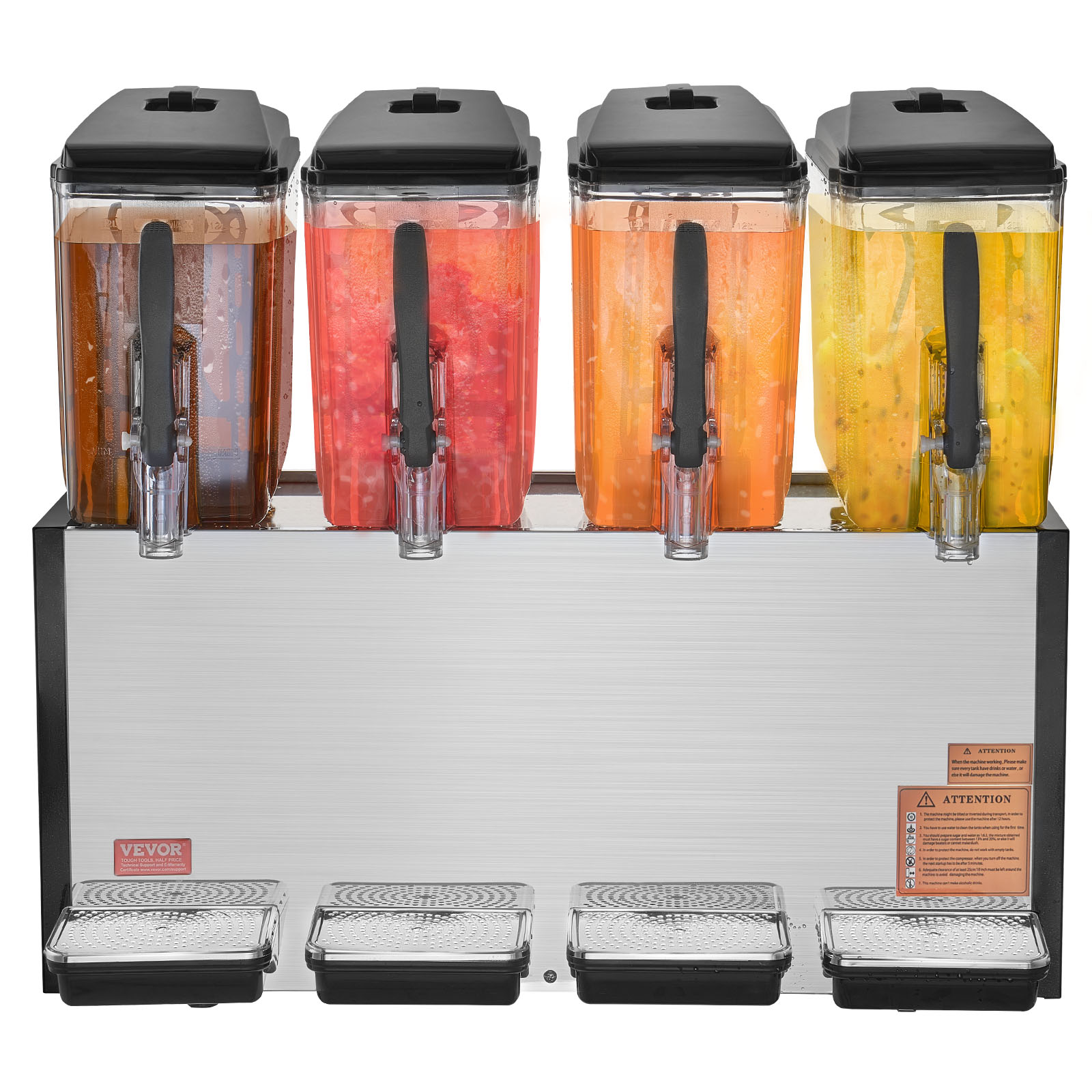 Commercial Beverage Dispenser Cold Juice Ice Drink Dispenser 1/2/3/4 ...