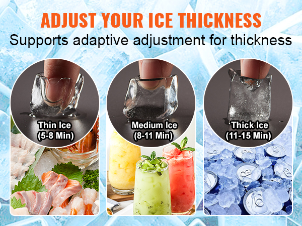 VEVOR Commercial Ice Maker, 265lbs/24H, Ice Maker Machine, 126 Ice ...