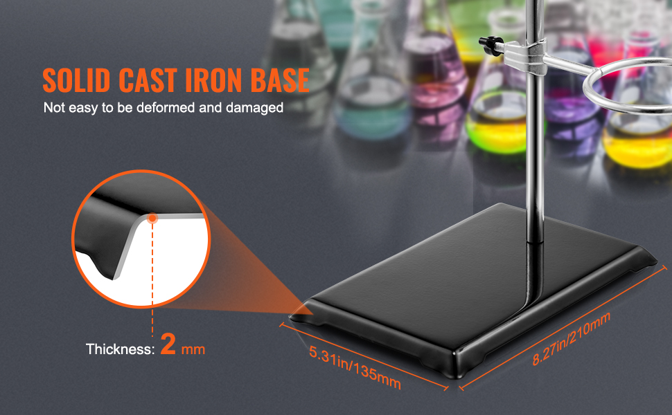 VEVOR Lab Stand Support, Laboratory Retort Support Stand 2 Sets, Steel ...