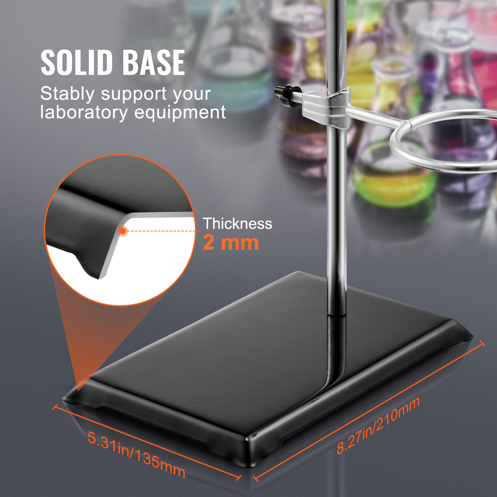 Lab Stand Support Laboratory Retort Support Stand 23.6" Rod With Clamps ...