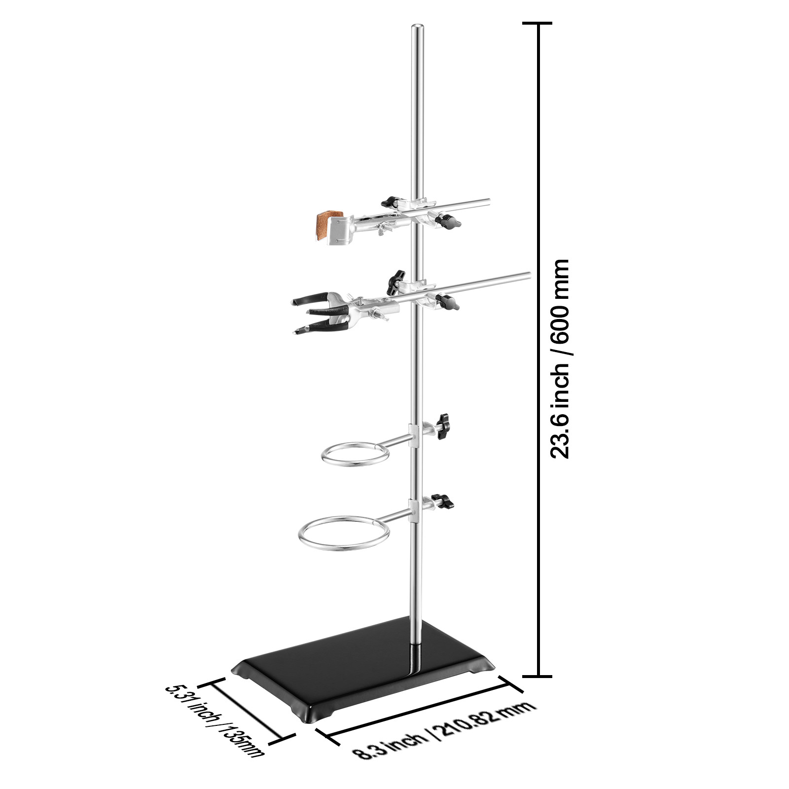 Mophorn Lab Stand Support, Laboratory Retort Support Stand 2 Sets ...