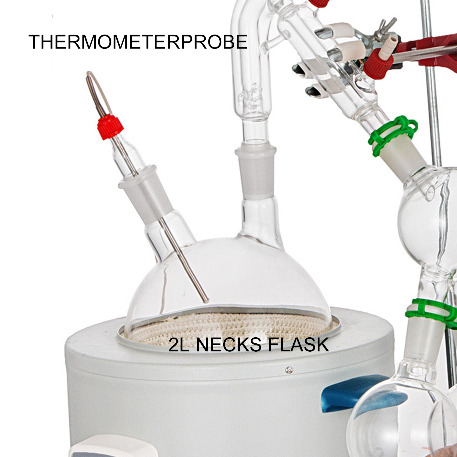 VEVOR Short Path Distillation Kit 2000ml Distillation Apparatus with ...