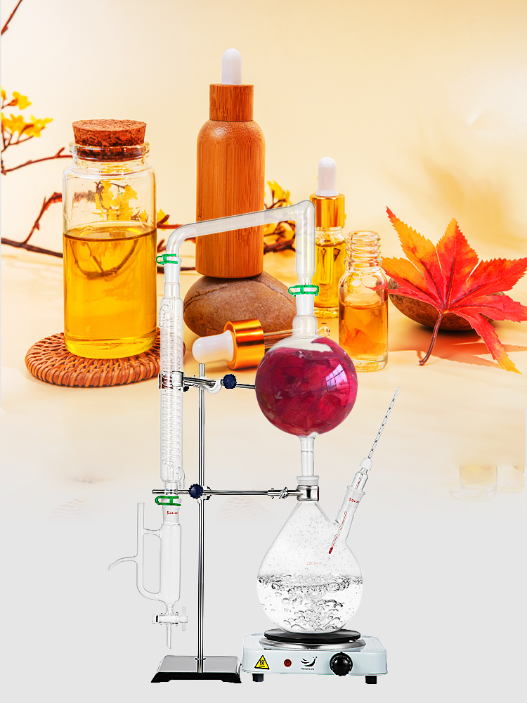 VEVOR 2L Essential Oil Distillation Apparatus Lab Glassware ...