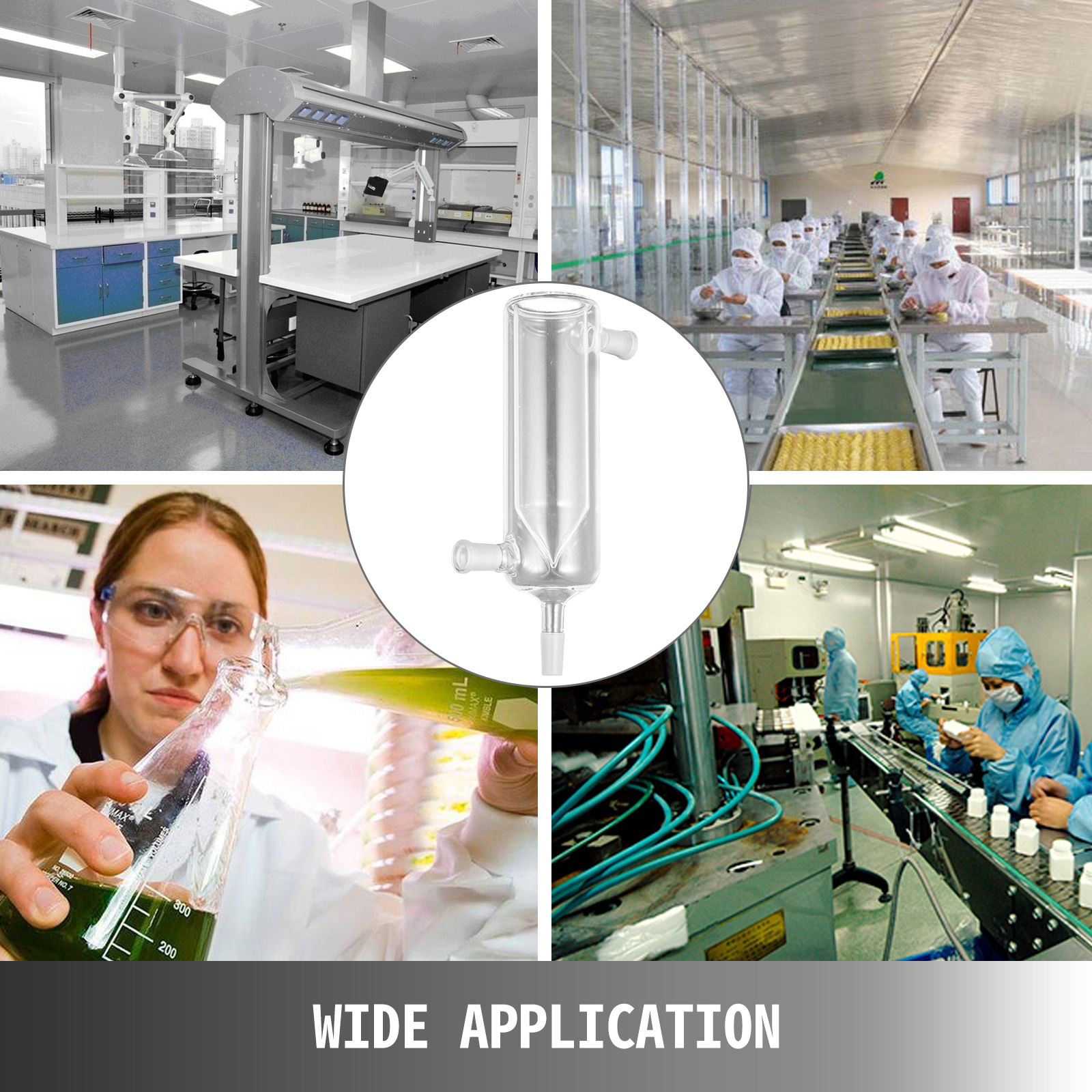 24/40 100mm Cold Trap Main Body Length 300mm Female Joint Connector ...