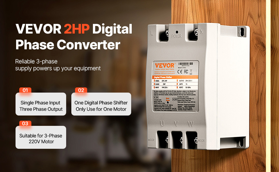 3 Phase Converter 2HP 7A 220V Single to 3 Phase 220V-240V Input/Output ...