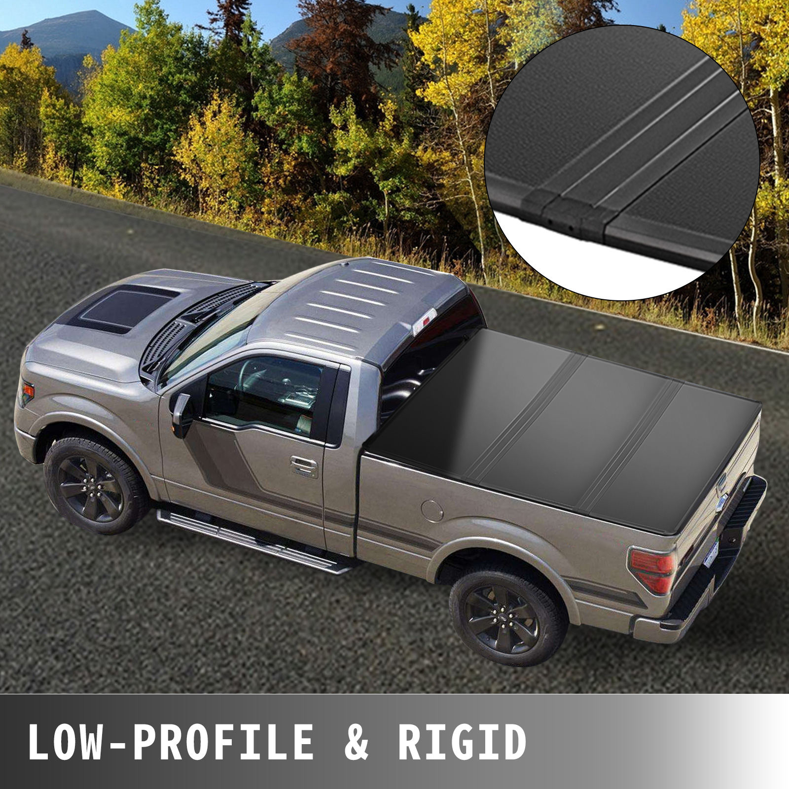 VEVOR Tri-Fold Truck Bed Cover for Ford F150, Hard Auto Truck Bed ...