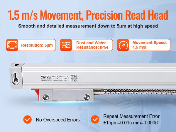 VEVOR Digital Readout, 16'' & 18'' & 38'', Linear Scale 3 Axis DRO ...