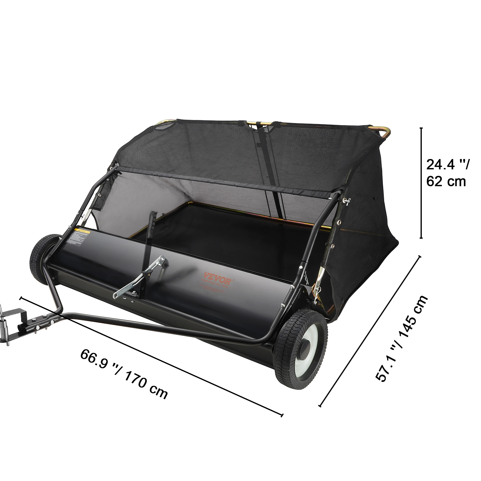 Mophorn Lawn Sweeper, 48.5", 26 cu. ft. Tow Behind Yard Sweeper ...