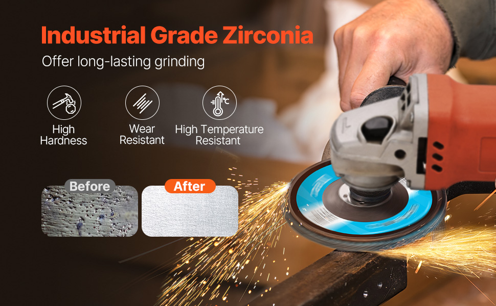 VEVOR Flap Discs 4-1/2" x 7/8" Sanding Disc for Angle Grinder 40 Grit ...