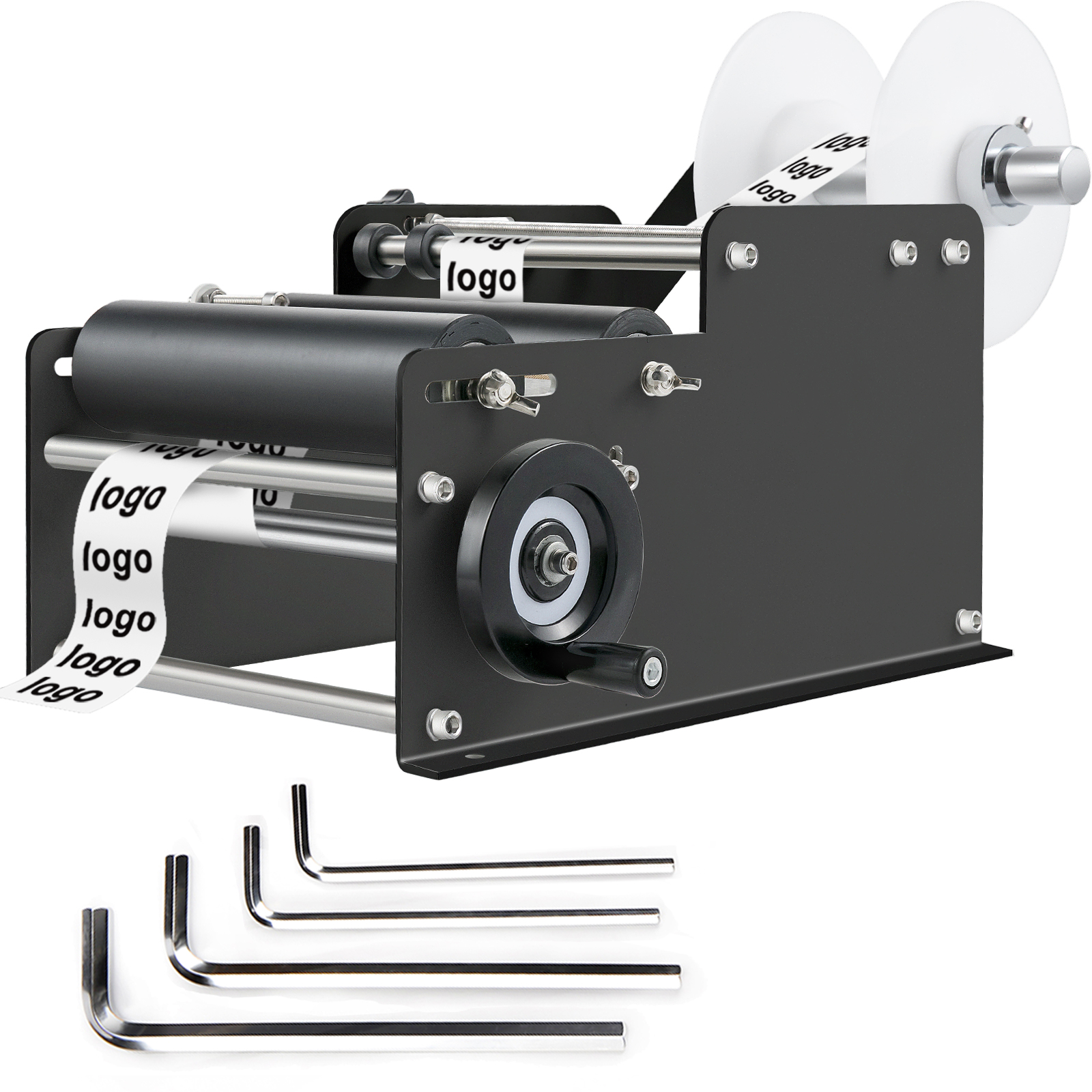 Vevor Manual Round Bottle Labeling Machine Label Applicator 10-30pcs ...