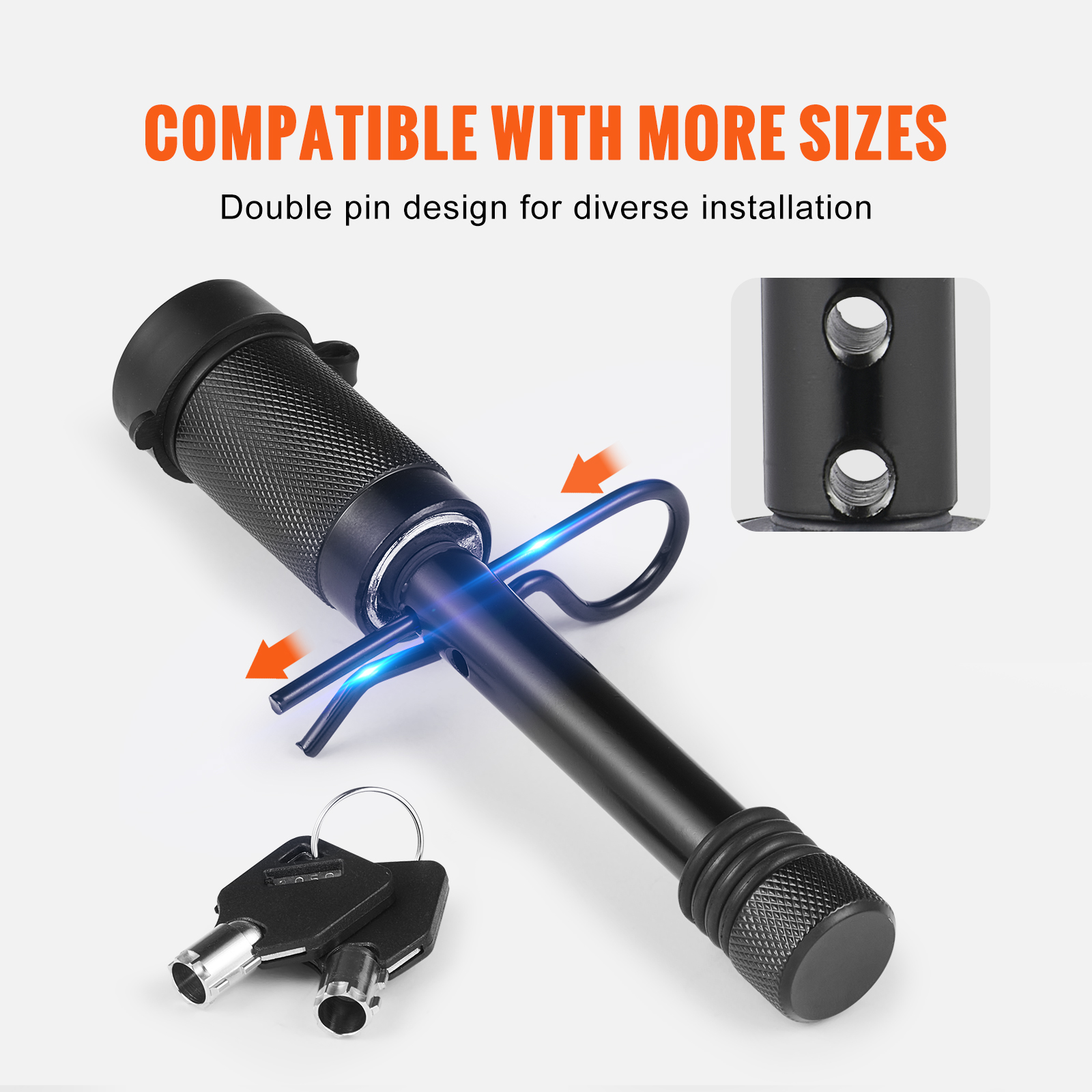 VEVOR Hitch Pin Lock Trailer Hitch Lock 5/8 in 1/4in for Truck Trailer ...