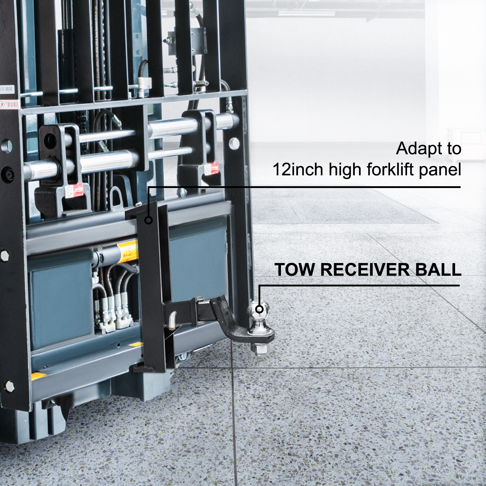 VEVOR Heavy Duty Trailer Hitch Receiver 2 Inch Forklift Skid Steer ...