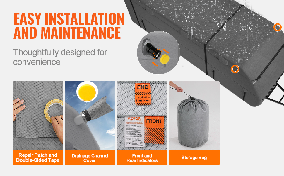 VEVOR Trailer Travel RV Cover 38-40 ft Class A Camper Cover Non-Woven ...