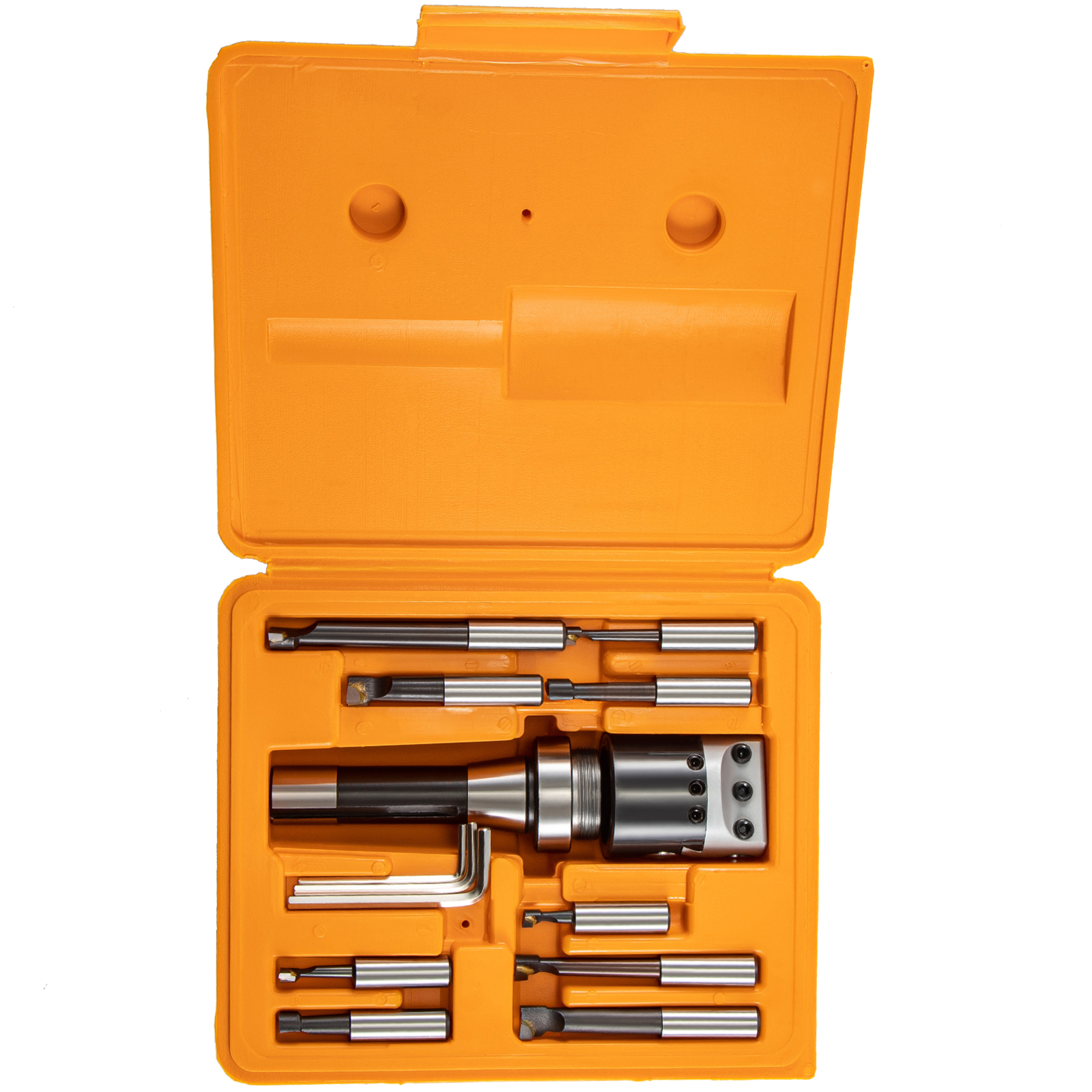 1 Boring Bar 9Pcs 2 Boring Head R8 Shank 1/2 Carbide Boring Bar Set ...
