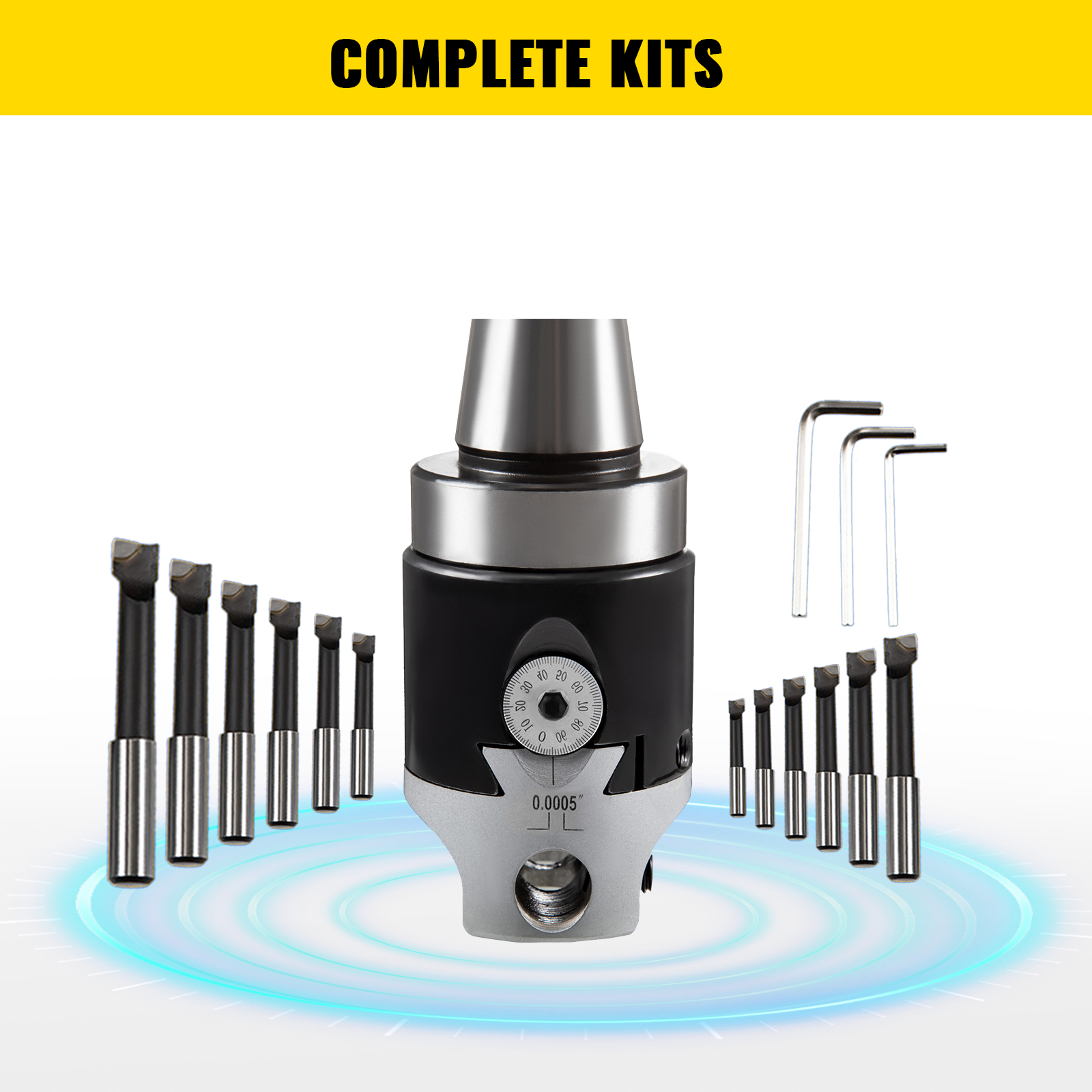 12pcs 3" Boring Head, R8 Shank & 3/4 Carbide Boring Bar Set Combo ...