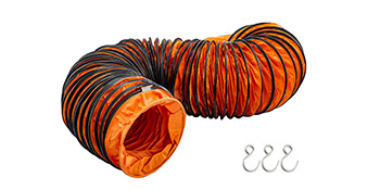 7.6m Ventilation Duct Flexible PVC Ducting Φ 155mm Quick Connect ...