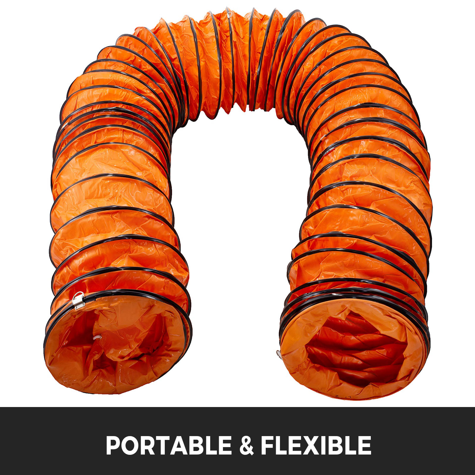 7.6 M/25 Ft Pvc Flexible Duct Hosing φ 20in Durable 508mm For Exhaust ...