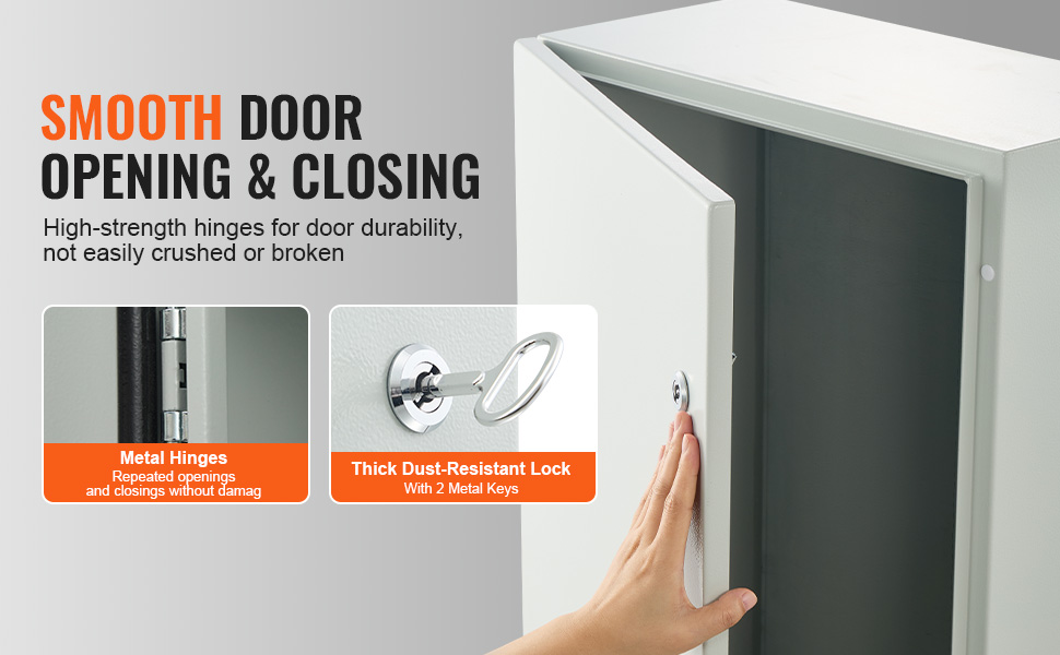 VEVOR 28x20x10 in Cold Rolled Steel Electrical Enclosure Wall Mount ...