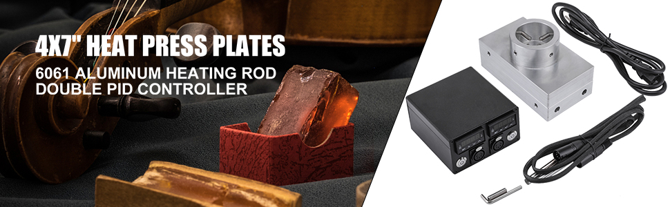 4"x7" Rosin Press Plate Kit Singler Layer Controller Dual Pid With ...