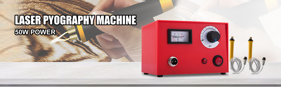 110v 50w Laser Wood Burning Pyrography Machine Tool Kit 2 Wood Supports ...