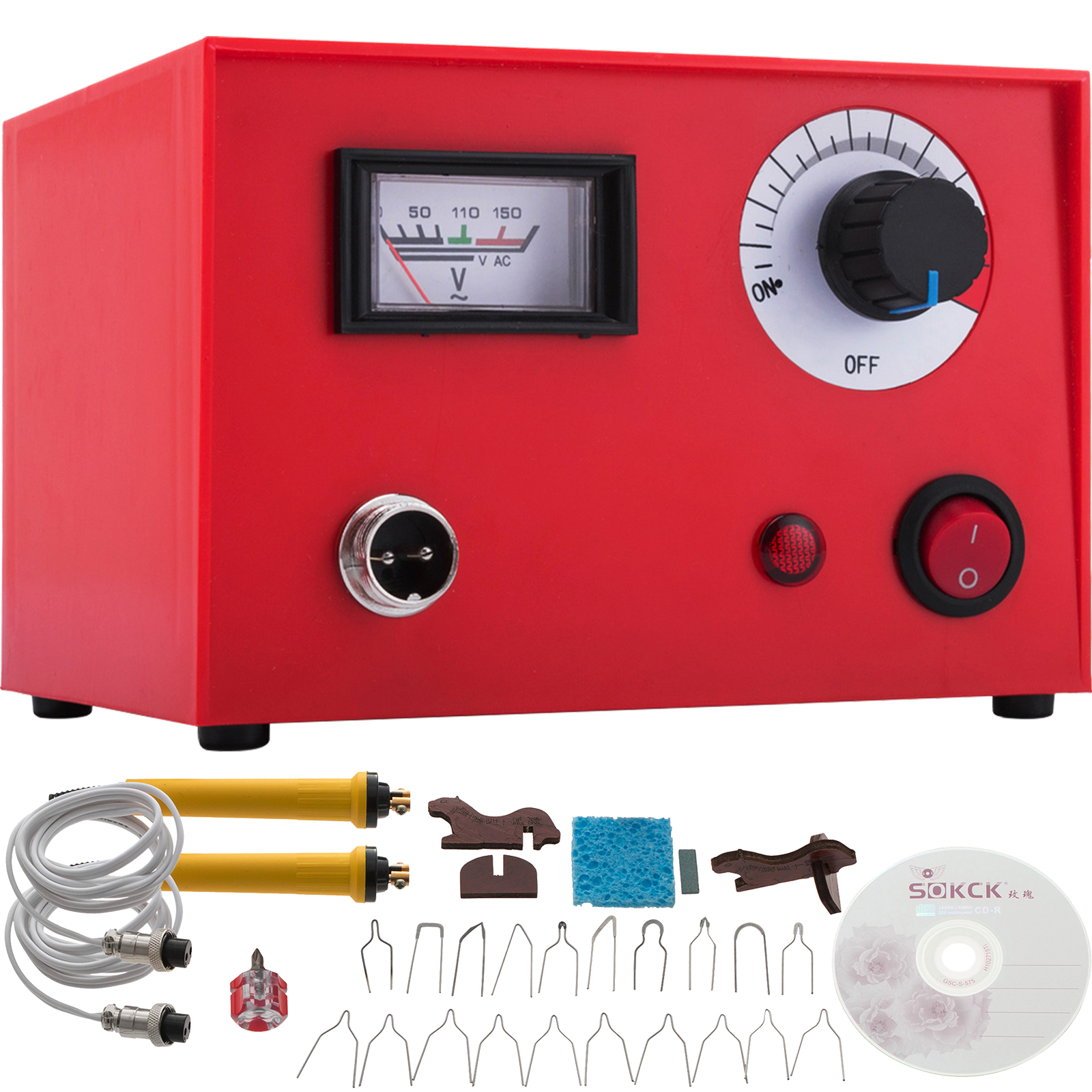 110v 50w Laser Wood Burning Pyrography Machine Tool Kit 2 Wood Supports ...