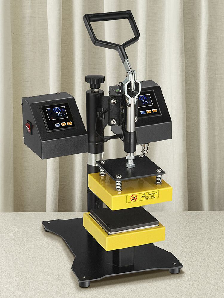 5"x5" Clamshell Style Heat Press Dual Element Heating High Pressure ...