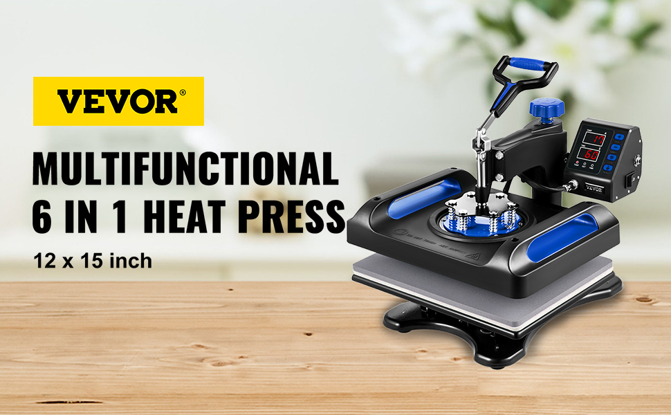 VEVOR Upgrade Heat Press Machine with ETL Certificated 12 x 15 in 6-in ...