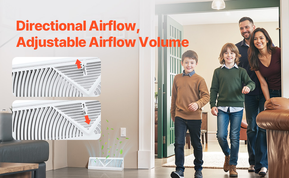 Floor Registers 15-Inch 10-Pack Floor Vents for HVAC Baseboard ...