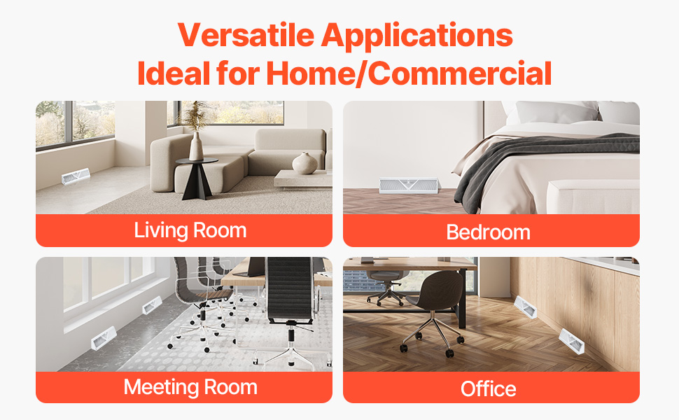 Floor Registers 18-Inch 10-Pack Floor Vents for HVAC Baseboard ...