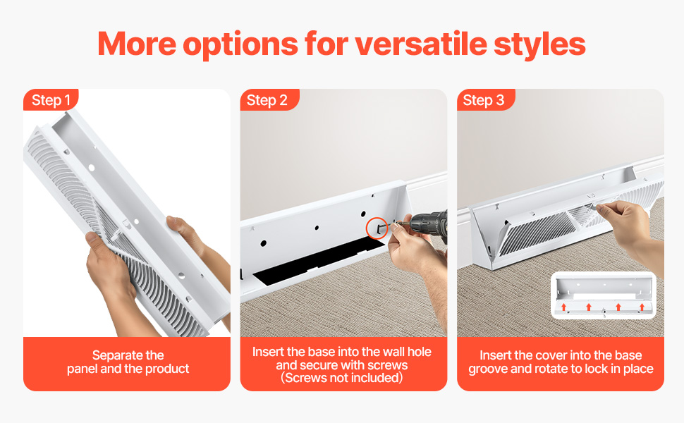 Floor Registers 18-Inch 10-Pack Floor Vents for HVAC Baseboard ...